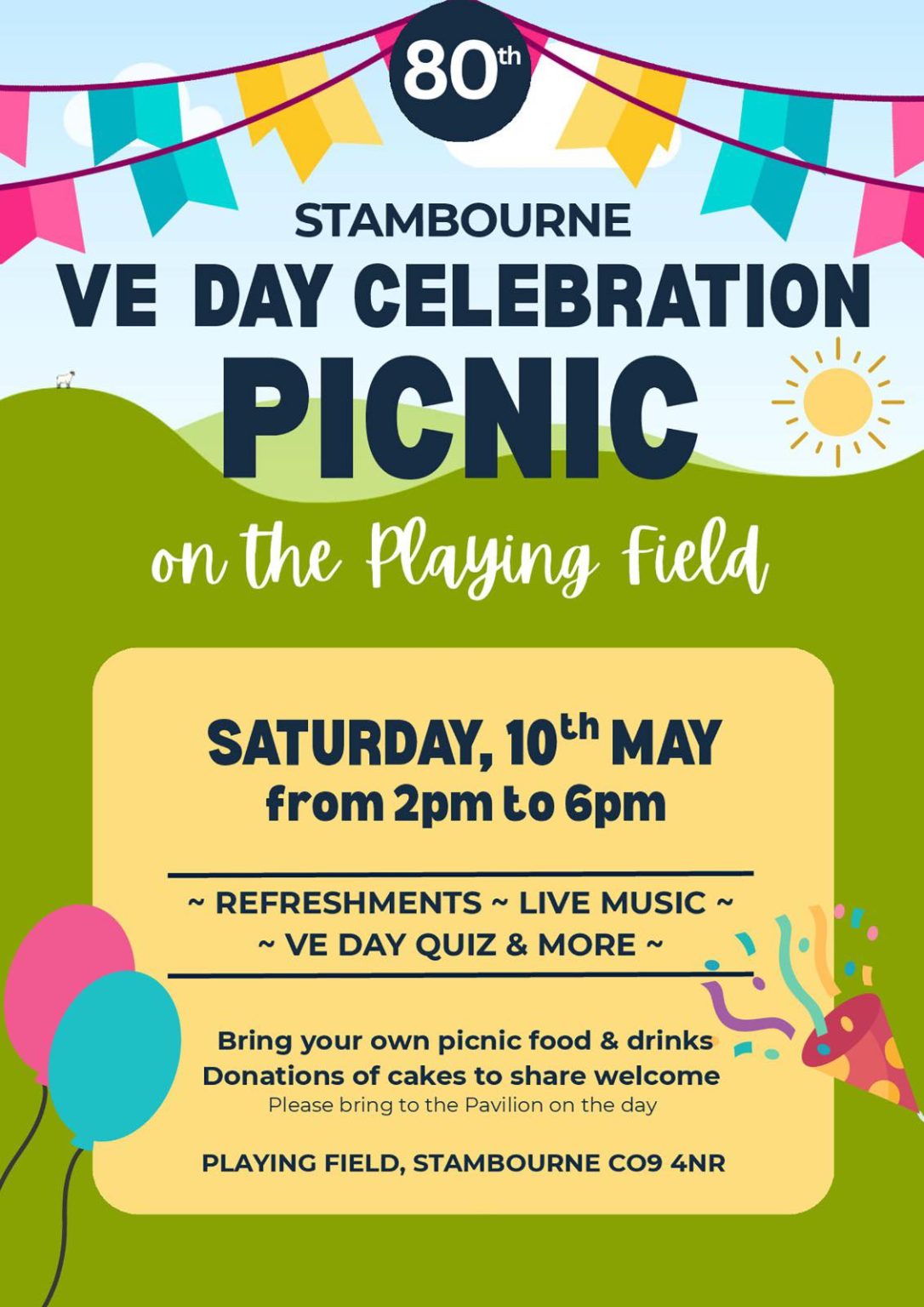 Stambourne VE Day Picnic on 10th May 2025 - Stambourne